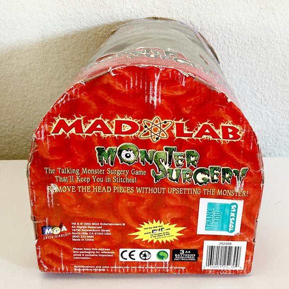 Mad Lab | Toys | New In Box Mad Lab Monster Surgery Game Rare 202 ...